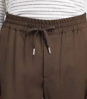 Sandro Wool-blend Drawstring Trousers