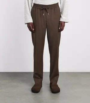 Sandro Wool-blend Drawstring Trousers