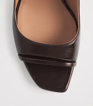 MALONE SOULIERS Metallic Leather Rania Heeled Mules 70