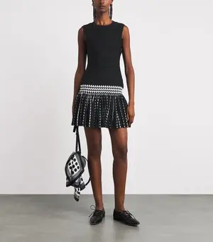 Sandro Check-detail Mini Dress
