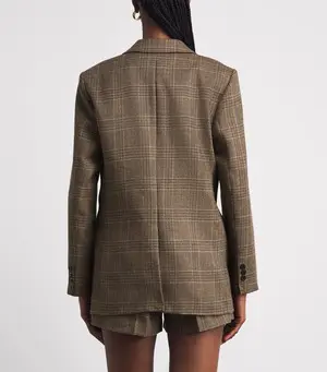 Sandro Wool Check Blazer