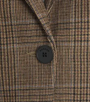 Sandro Wool Check Blazer
