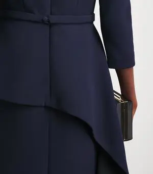 Safiyaa Ruffle Peplum Midi Dress