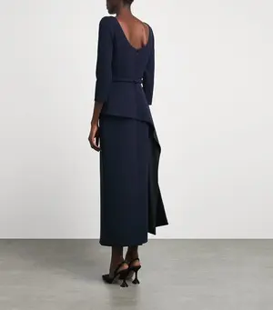 Safiyaa Ruffle Peplum Midi Dress