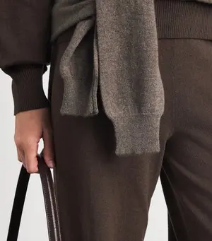 Eterne Cashmere-cotton Wide-leg Sweatpants