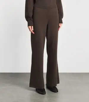 Eterne Cashmere-cotton Wide-leg Sweatpants