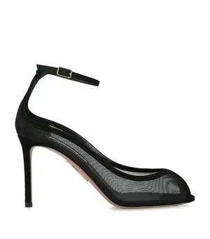AQUAZZURA Mesh Love Affair Pumps 85 - Black