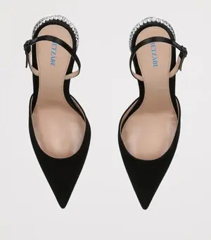 BETZÁBE Satin Embellished Sofia Slingback Pumps