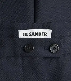 JIL SANDER Wool-mohair Straight Trousers