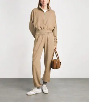 Eterne Cropped Half-zip Sweatshirt
