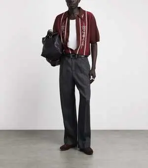 Amiri Wool-blend Panelled Knit Shirt