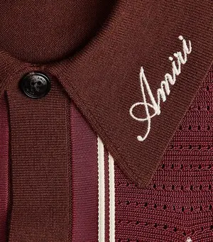 Amiri Wool-blend Panelled Knit Shirt