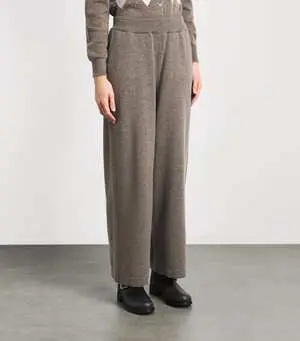 Johnstons Of Elgin Cashmere-blend Knitted Trousers
