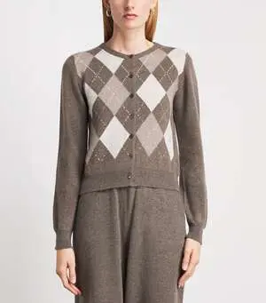 Johnstons Of Elgin Cashmere Argyle Cardigan