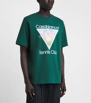 Casablanca Organic Cotton Tennis Club Icon T-shirt - Green