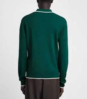 Casablanca Pointelle-knit Polo Shirt