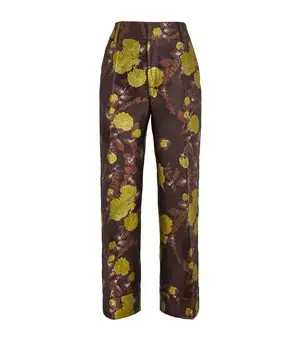 La DoubleJ Cropped Hendrix Trousers - Brown