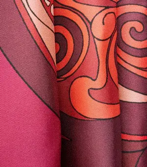 La DoubleJ Silk Palazzo Placed Wide-leg Trousers