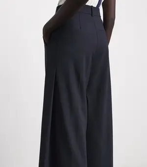 Theory Wool-blend Wide-leg Trousers
