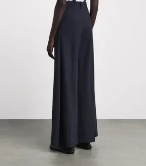 Theory Wool-blend Wide-leg Trousers