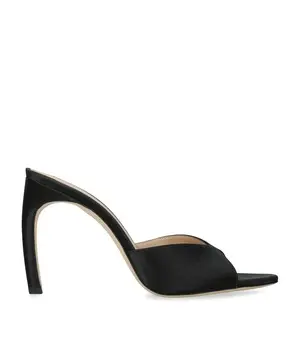 Victoria Beckham Satin Harlow Heeled Mules 100 - Black