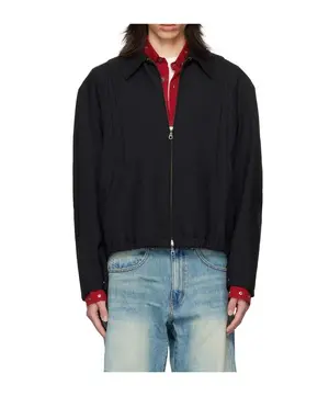 COOR Wool Cropped Jacket - Black
