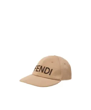 Fendi Logo Baseball Cap - Nude