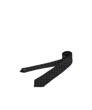 Emporio Armani Geometric Dot Jacquard Tie - Black
