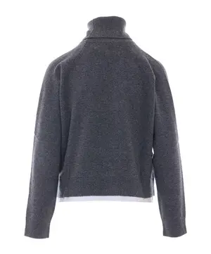 Liu Jo Turtleneck Cropped Knit Top With Button Detailing - No