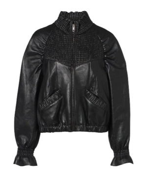 Chloé Shirred Leather Jacket