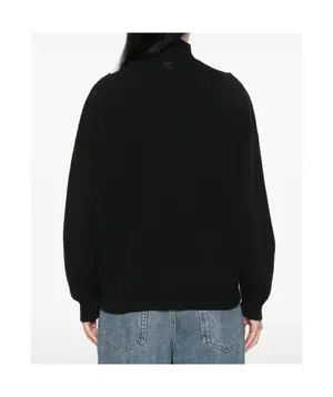 ERMANNO FIRENZE Lace-trim Ribbed-knit Sweater