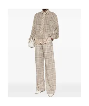 ERMANNO FIRENZE Checked Casual Trousers