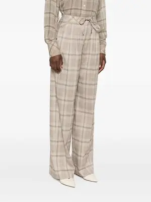 ERMANNO FIRENZE Checked Casual Trousers