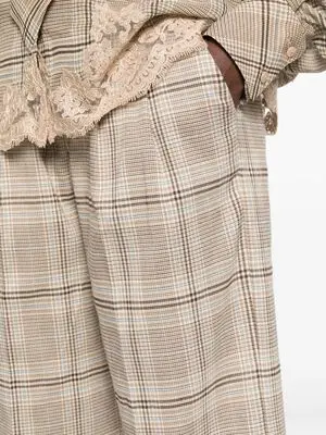 ERMANNO FIRENZE Checked Casual Trousers