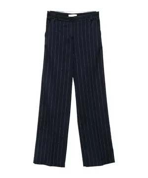 ERMANNO FIRENZE Pinstriped Casual Trousers - Blue