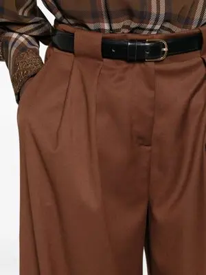 ERMANNO FIRENZE Pleated Wide-leg Casual Trousers