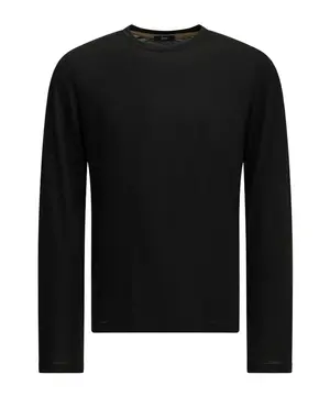 Herno Long-sleeve Wool T-shirt - Black