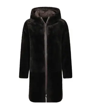 YVES SALOMON Midlength Hooded Parka