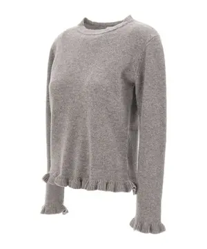 KAOS Ruffled Hem Knitted Sweater