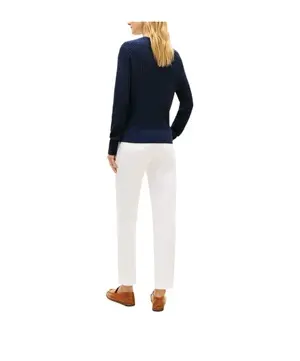Tommy Hilfiger Crewneck Long Sleeve Knit Top With Cable Stitch