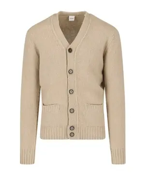 Aspesi Button-front V-neck Cardigan - Beige