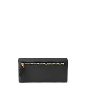 Ralph Lauren Crossgrain Leather Long Wallet