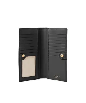 Ralph Lauren Crossgrain Leather Long Wallet