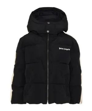 Palm Angels Long-sleeve Padded Hooded Jacket With Logo Detail