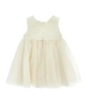 Monnalisa Embroidered Tulle Dress