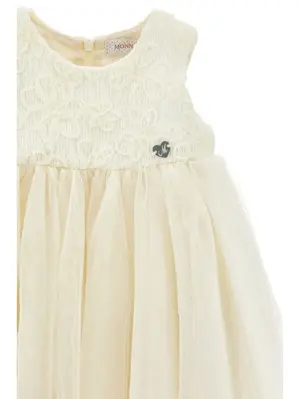 Monnalisa Embroidered Tulle Dress