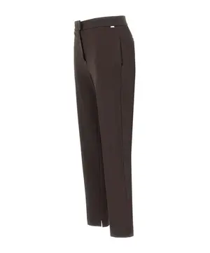 KAOS Straight-leg Tailored Pants With Slit Hems