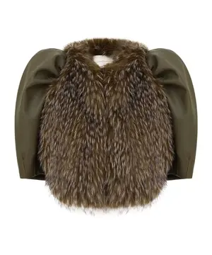 Zimmermann Panelled Faux Fur Coat
