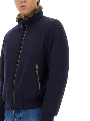MOORER Giacca "bellati" Zip-up Jacket With Fur Collar