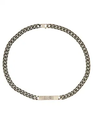 MAISON MARGIELA Logo Chain Necklace - Silver